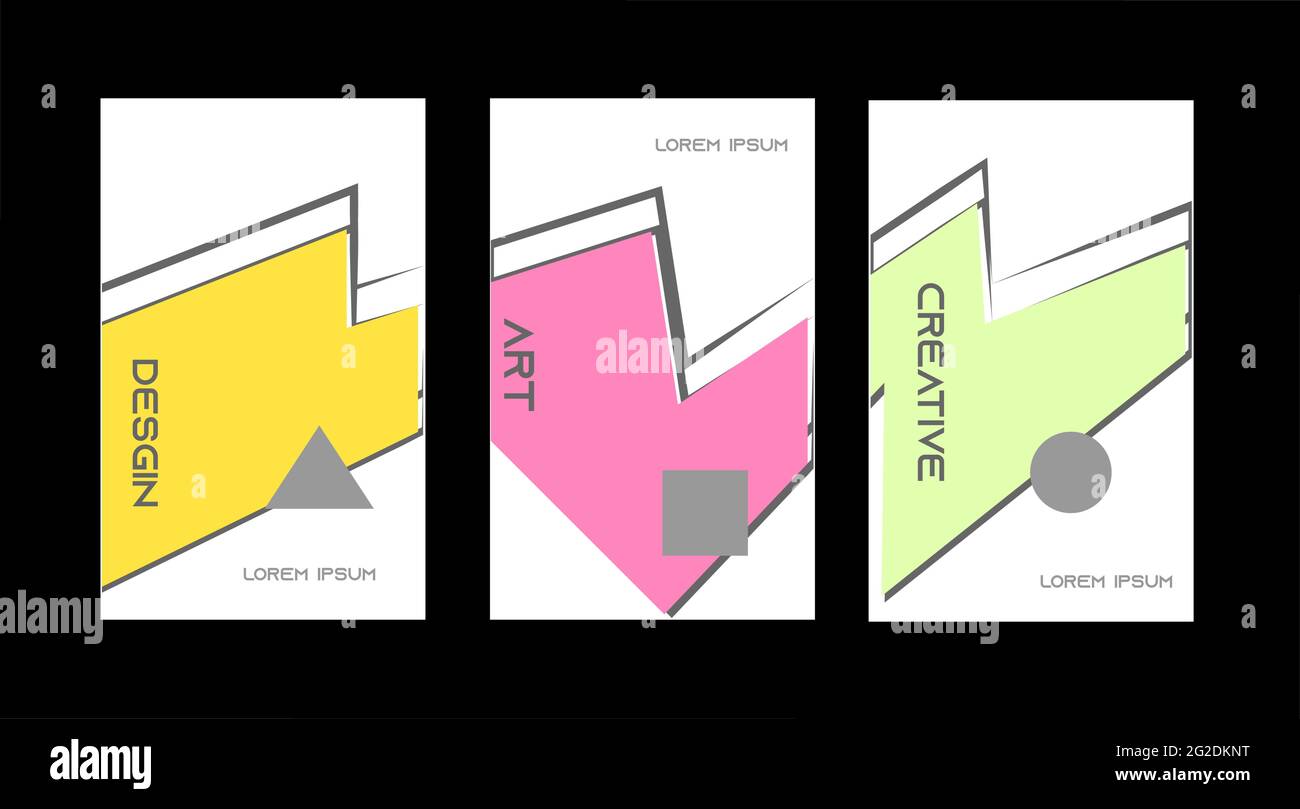 Abstract art brochure design. Banner with lines pattern. Suitable as ...