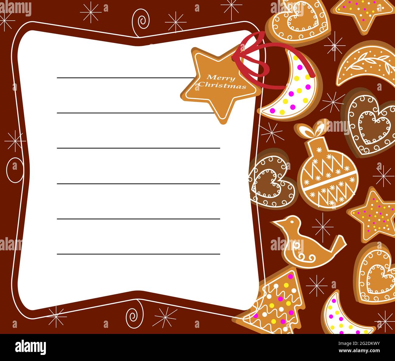 Traditional gingerbread biscuits Stock Vector Images - Alamy
