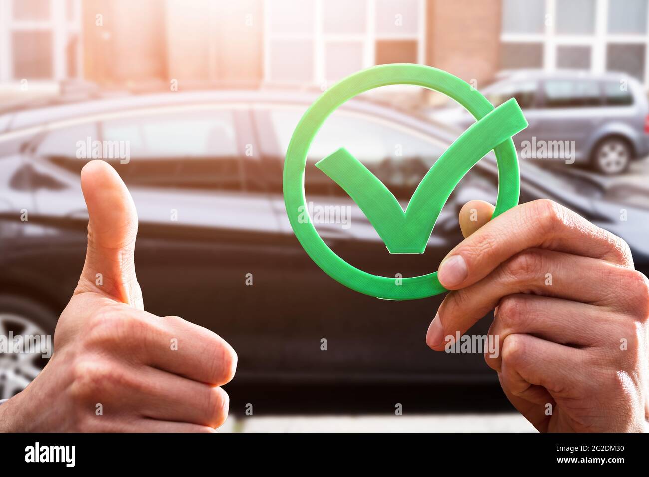 Car Buy Sell Checklist. Car Appraisal Check Mark Stock Photo - Alamy