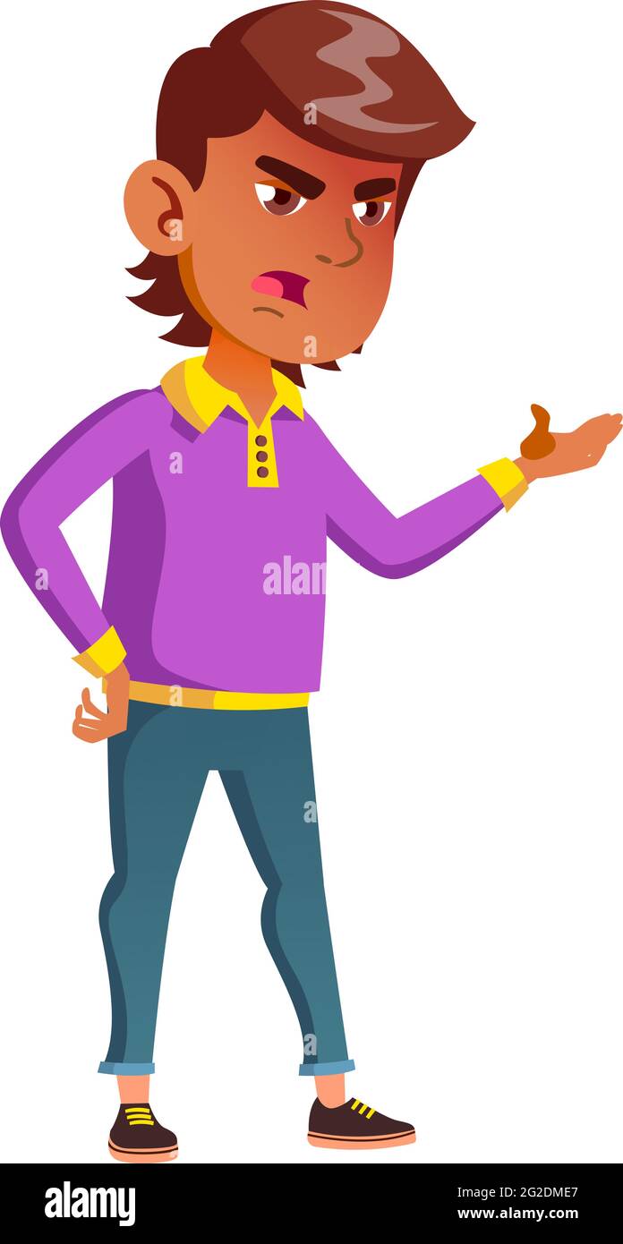 angry boy has conflict with brother cartoon vector Stock Vector Image ...