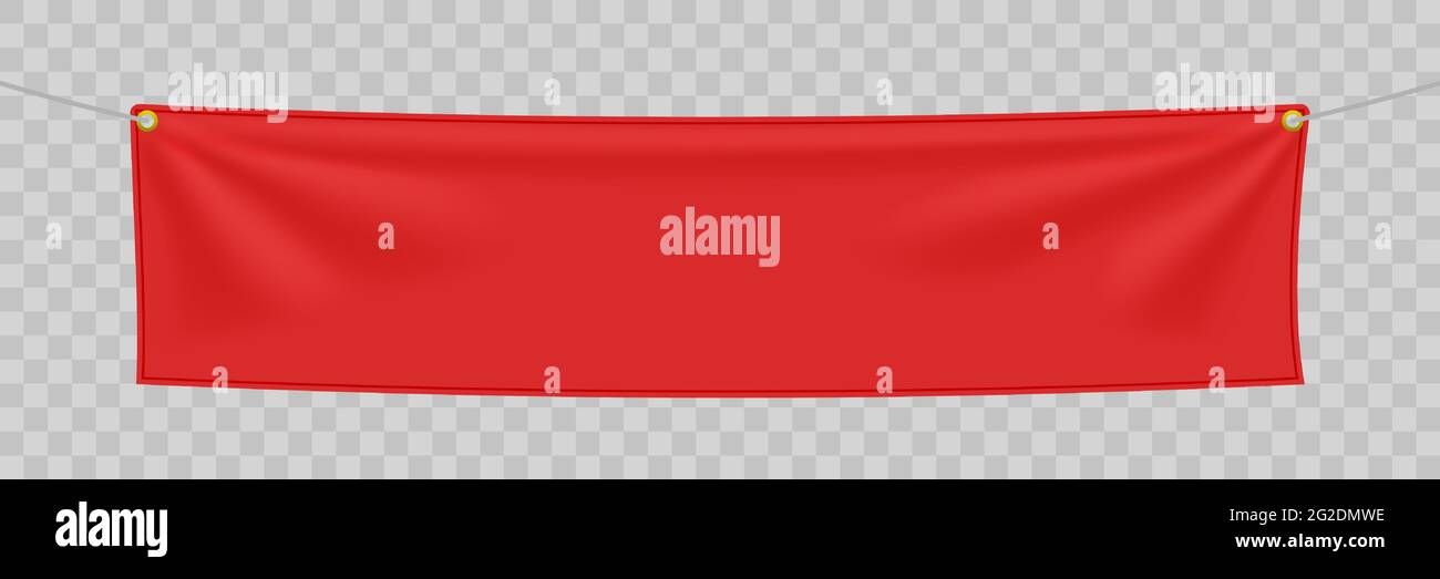 Red textile banner with folds Stock Vector Image & Art - Alamy