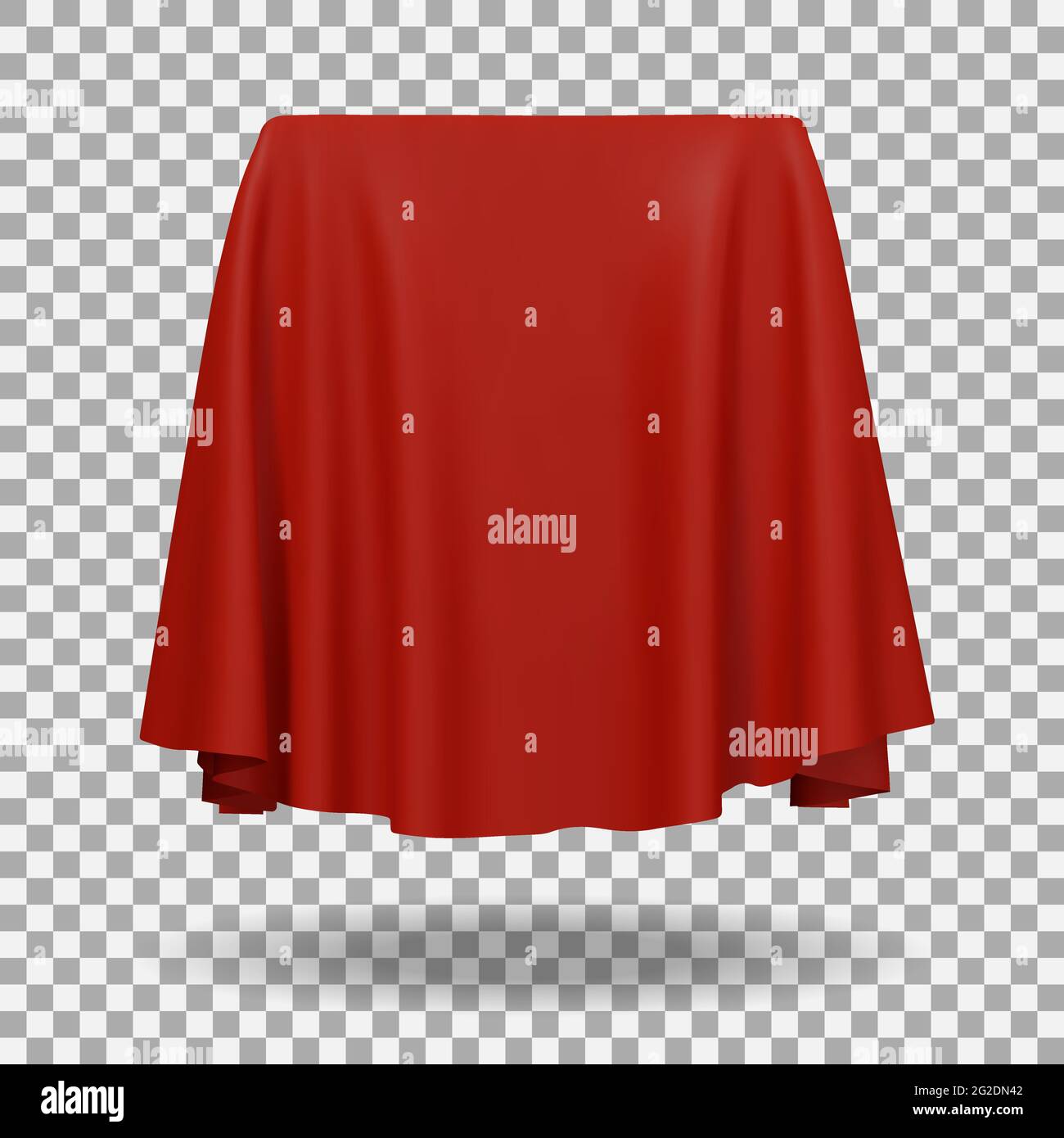 Red fabric covering a blank template vector illustration Stock Vector ...