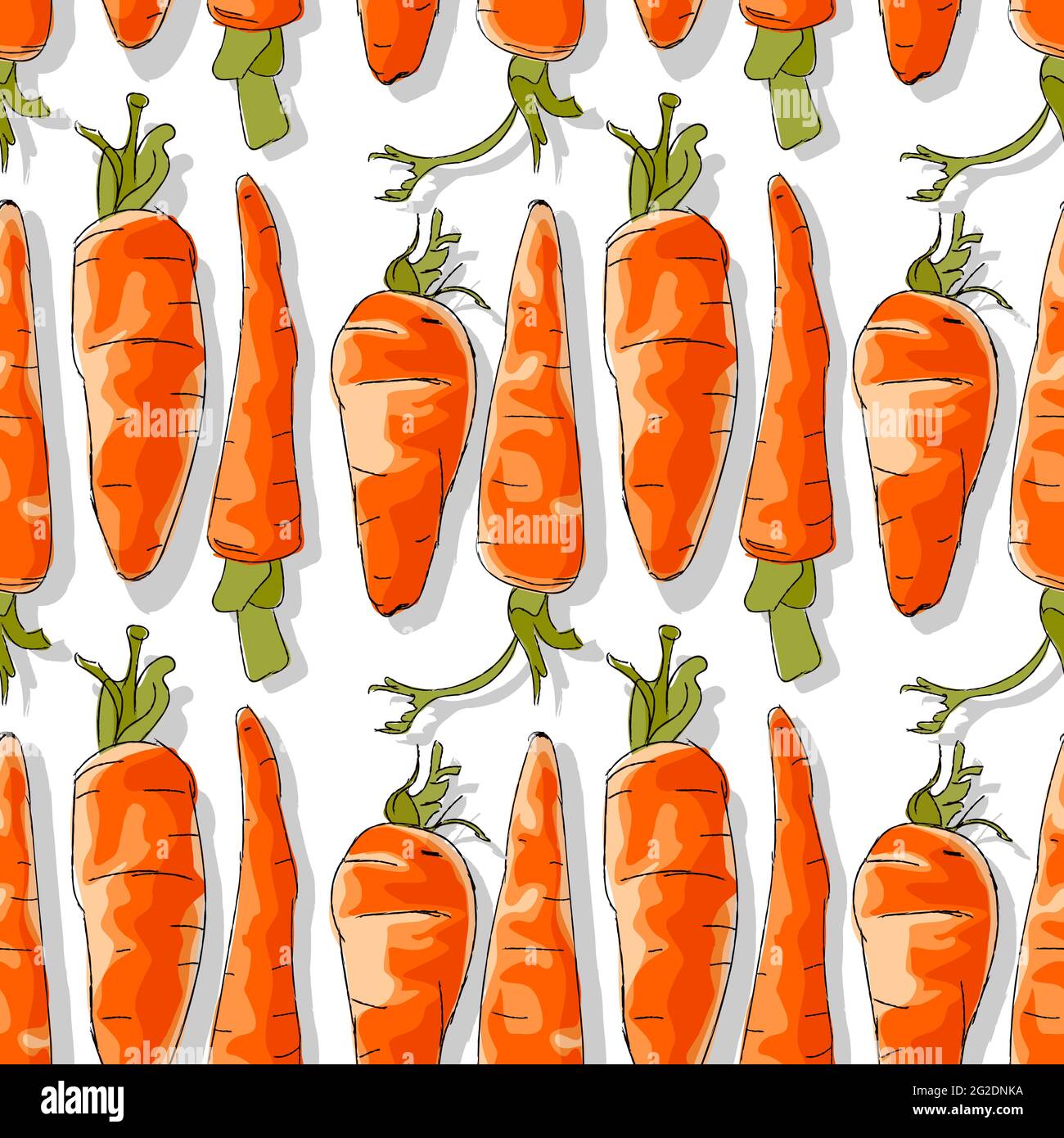 Carrots repeating pattern, editable vector template Stock Vector Image ...