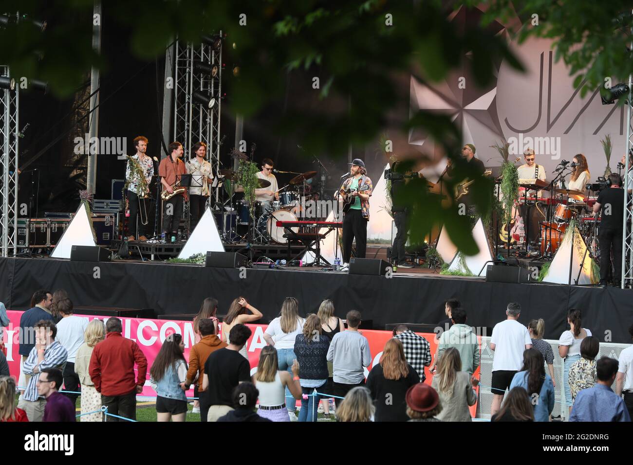 James Vincent McMorrow on stage during Ireland's first major live gig ...