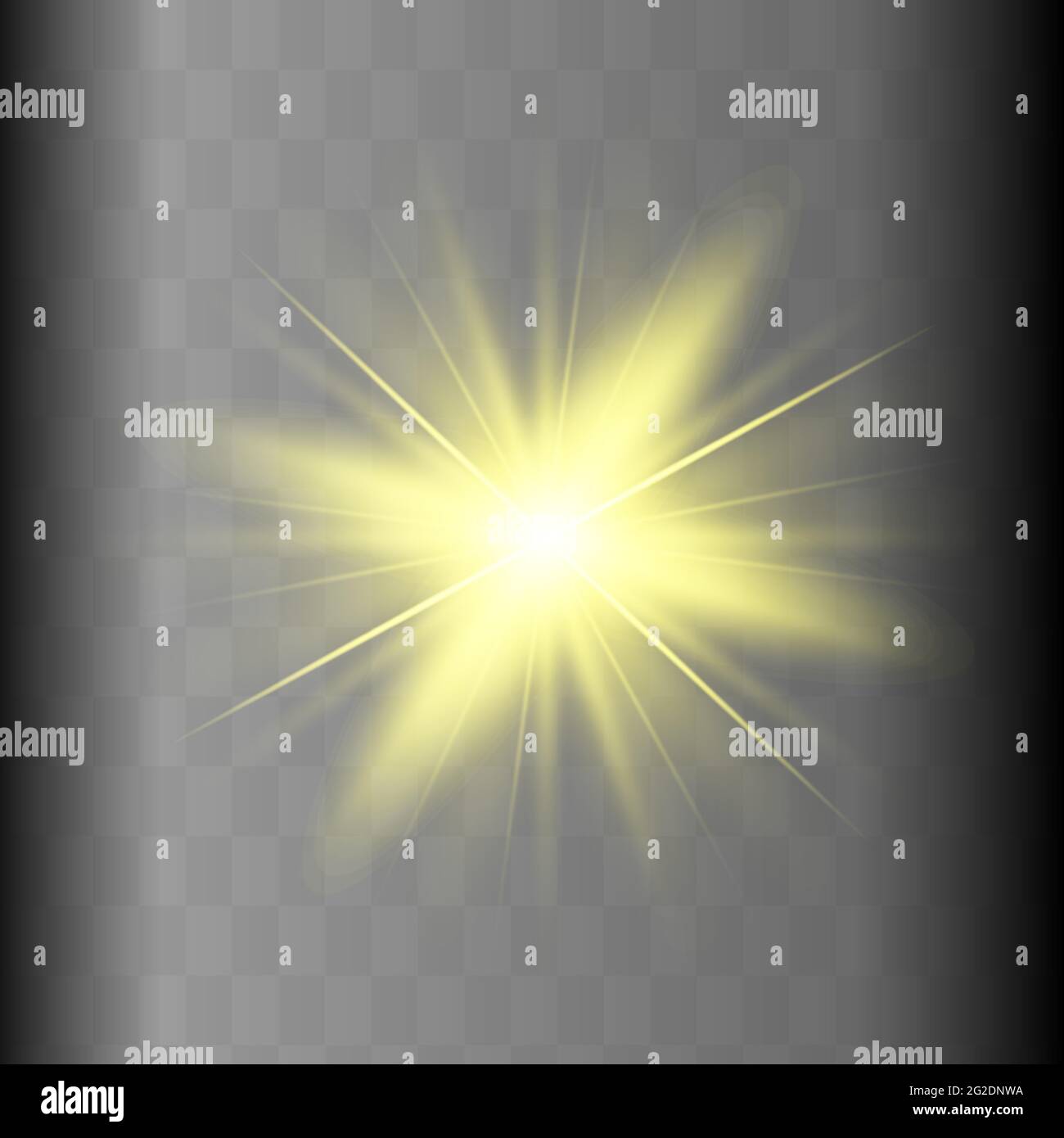 Glow isolated yellow light effect, lens flare Stock Vector Image & Art ...
