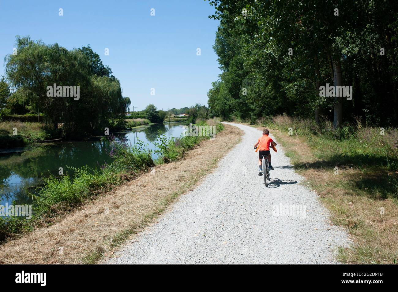A family cycle through nature in rural france and explore the landscape ...