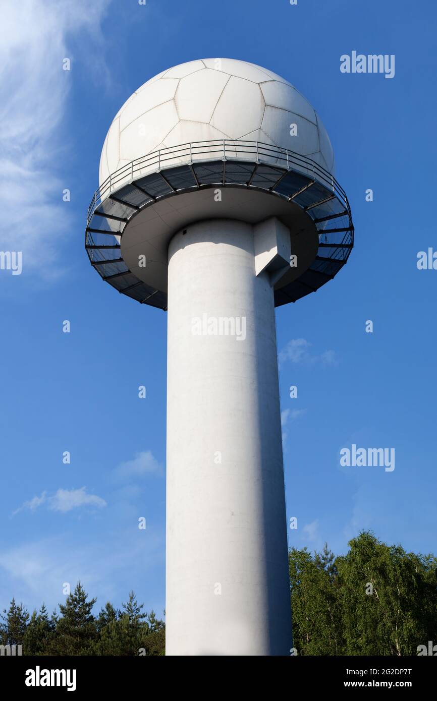 Poland, Poznan - Jun 10, 2021: Raytheon area control radar. Aircraft ...