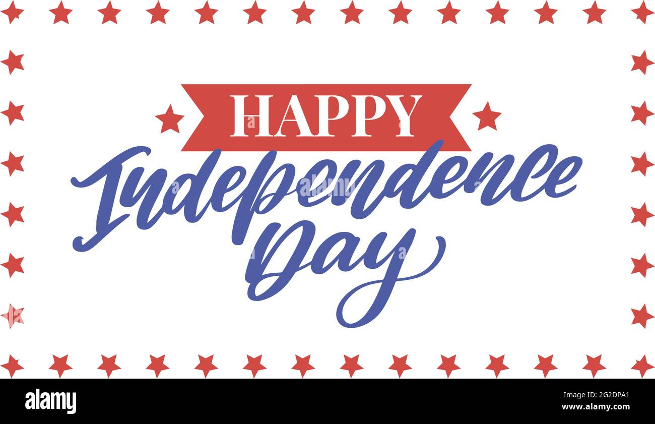 4th of july independence day lettering Stock Vector Image & Art - Alamy