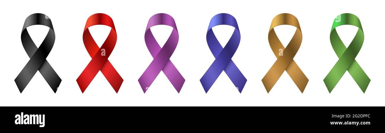 Vector set of colorful vector ribbons, isolated on a white background ...