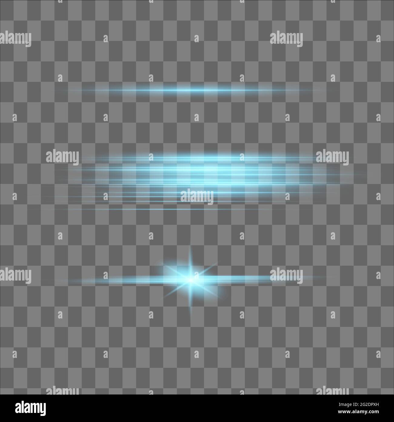 Abstract blue laser beam. Transparent isolated on black background ...