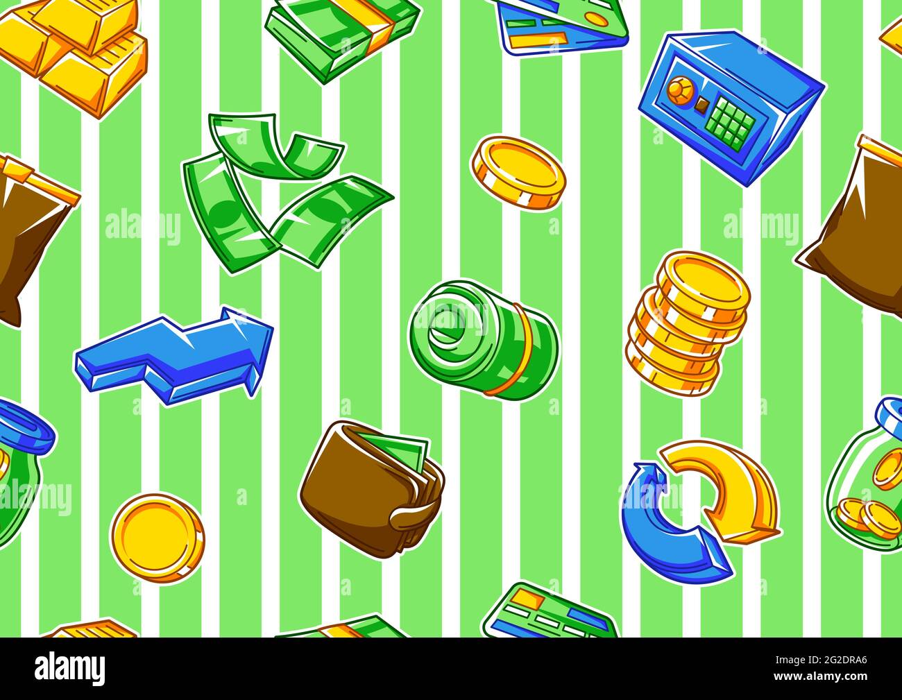 Banking seamless pattern with money icons. Business background with ...