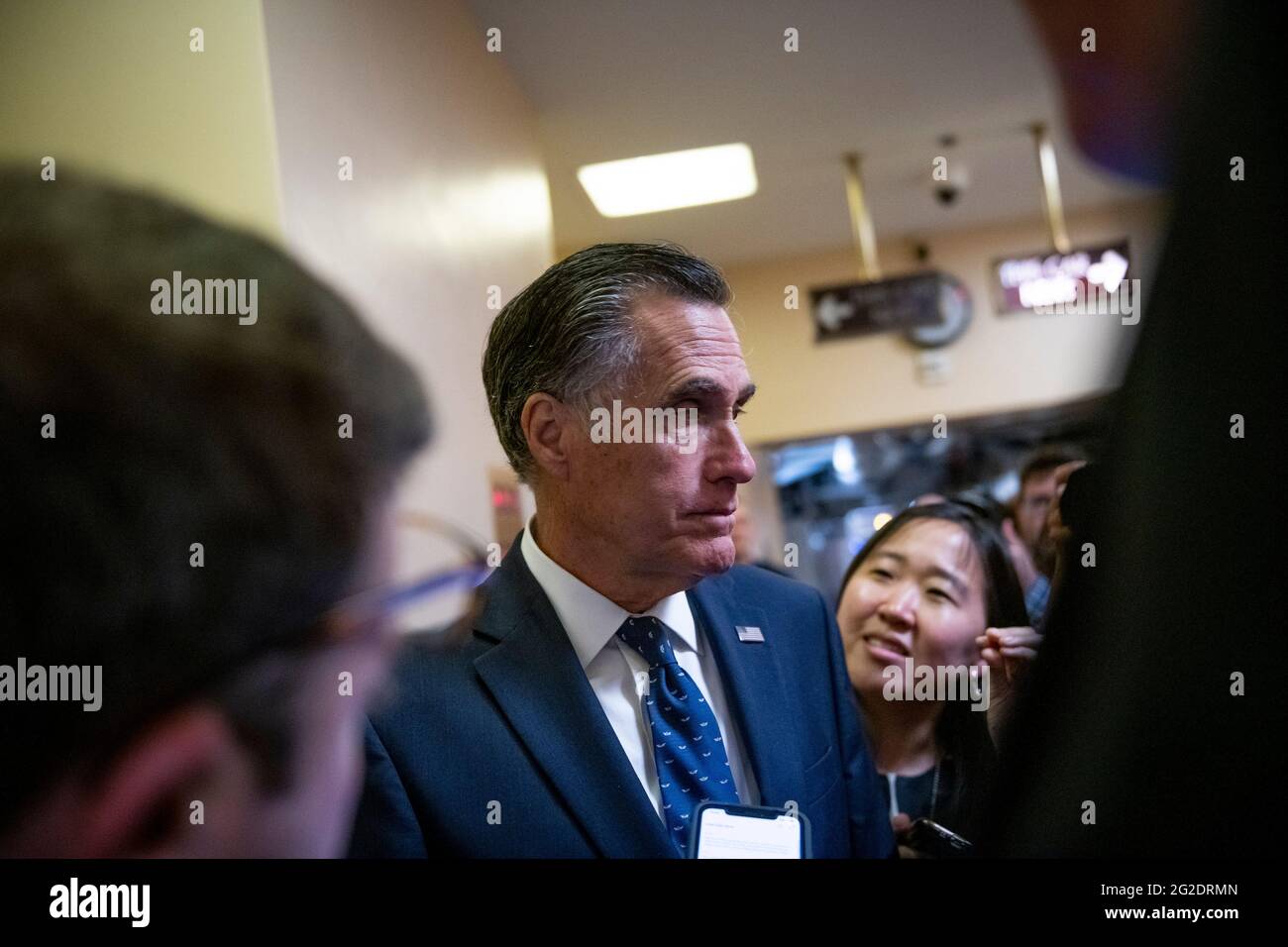 United States Senator Mitt Romney (Republican of Utah) talks with ...