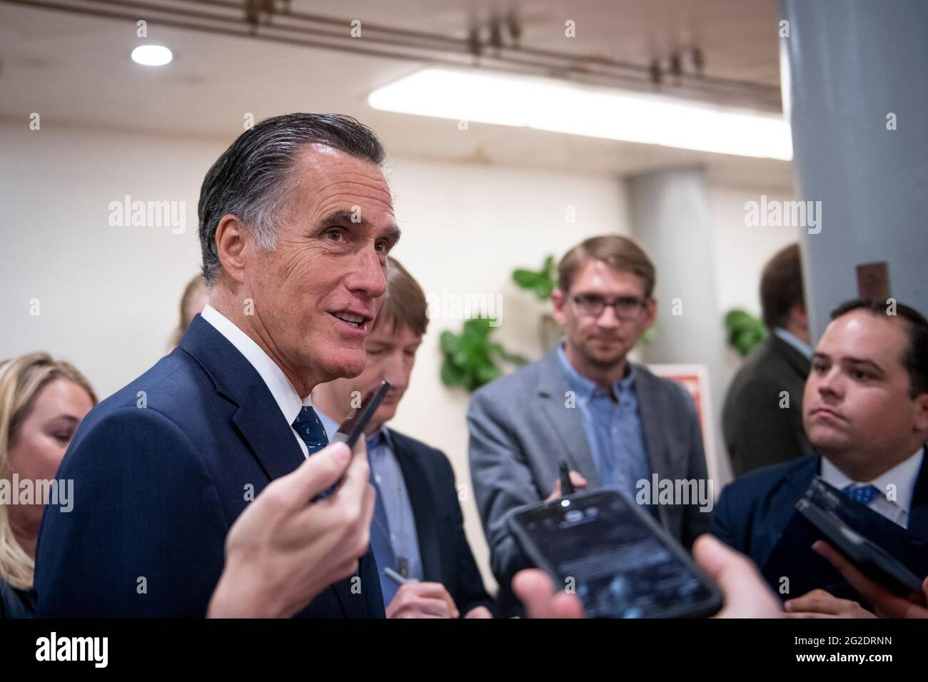 United States Senator Mitt Romney (Republican of Utah) talks with ...