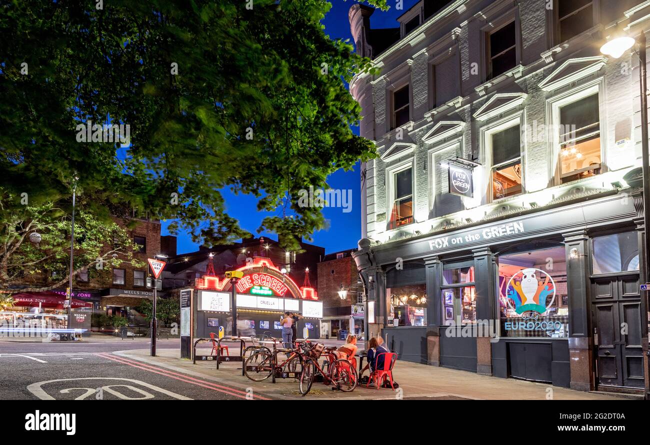 Islington At Night London UK Stock Photo - Alamy
