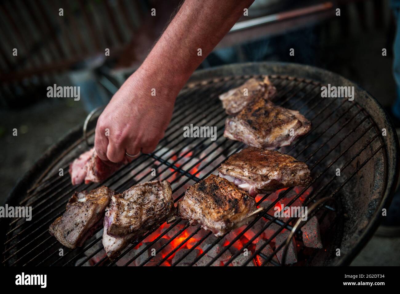 Lamb Meat Barbecue Stock Photo - Alamy