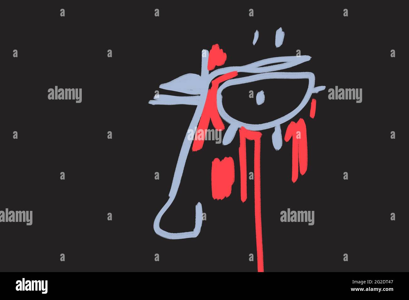 Bloody eye crying, post modern representation of depression and mental ...