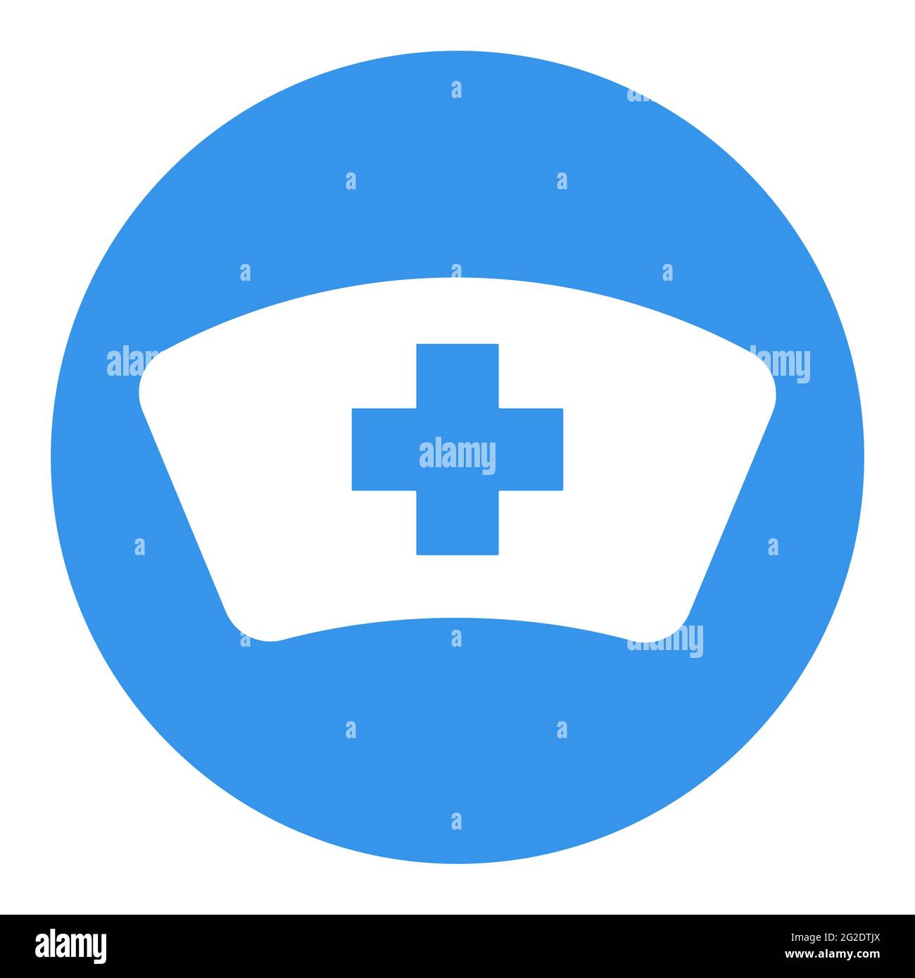 Nurse hat vector white glyph icon. Medicine and healthcare, medical ...