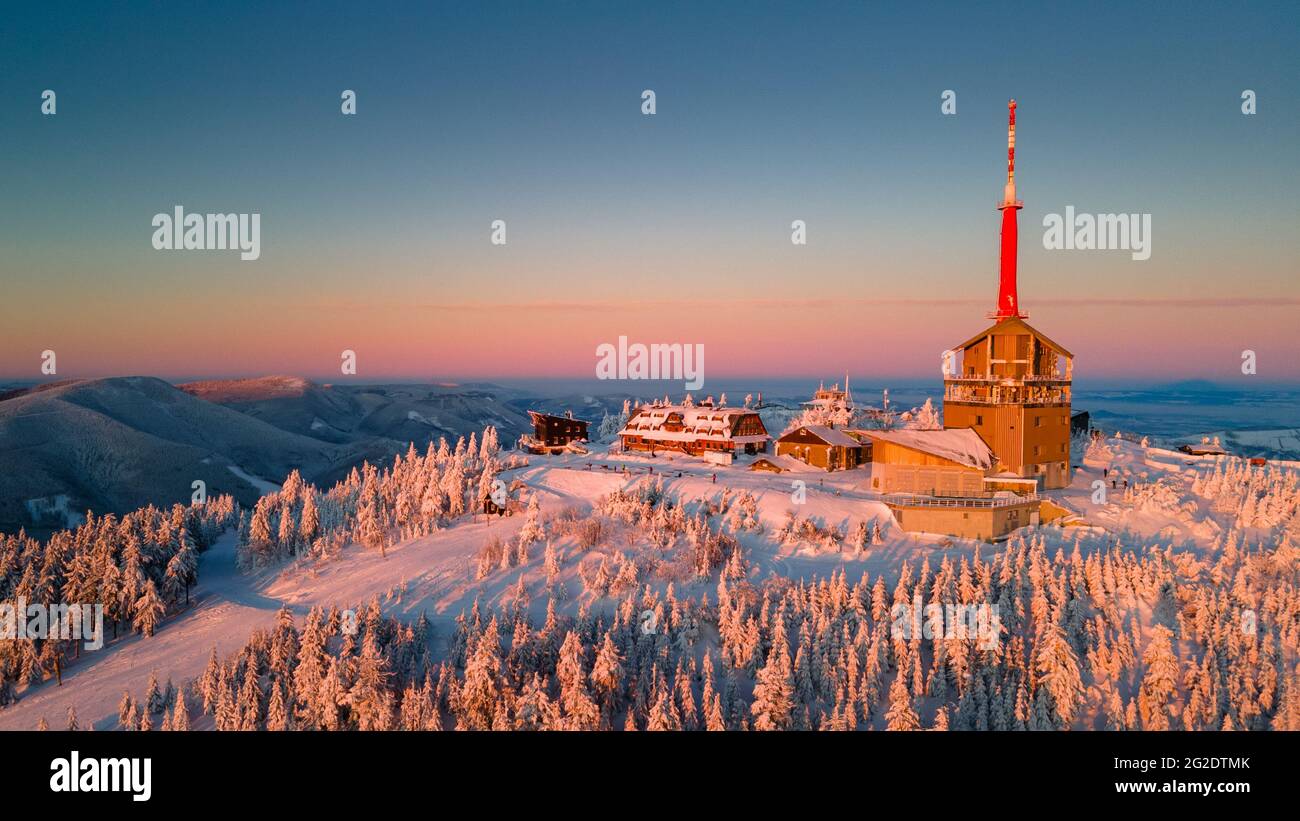 Lysa hora panorama sunset hi-res stock photography and images - Alamy