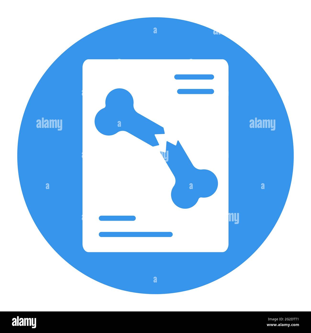 Bone fracture X-ray scan vector white glyph icon. Medicine and ...