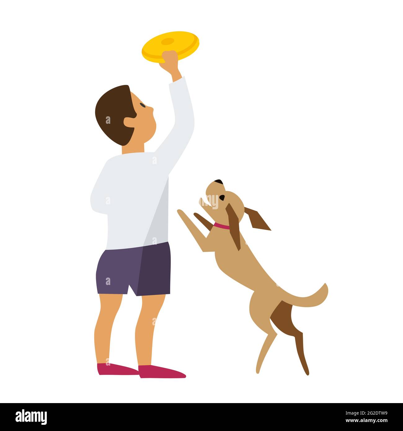 Dog Playing Fetch Clipart