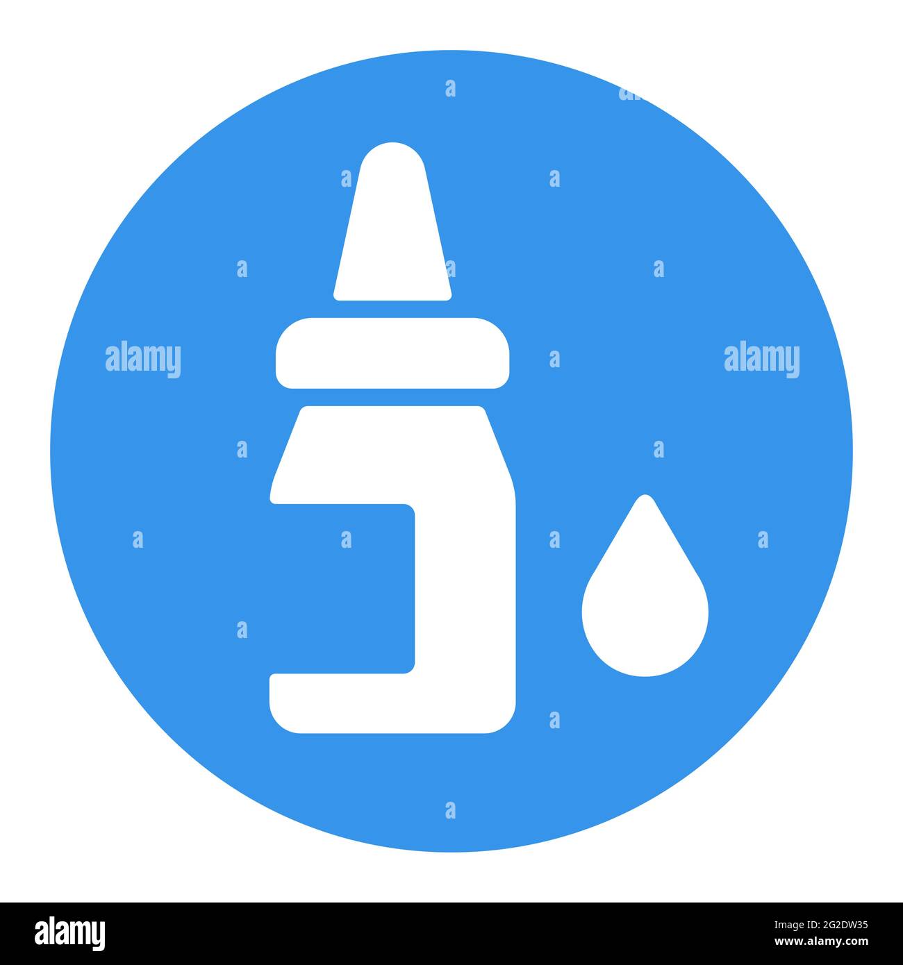 Eye drops vector white glyph icon. Nasal drops. Medicine and healthcare ...
