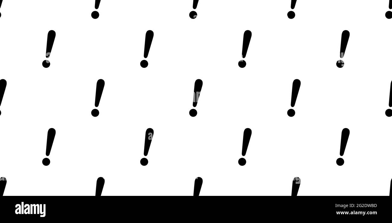 Seamless exclamation mark pattern, repeats vertically and horizontally ...