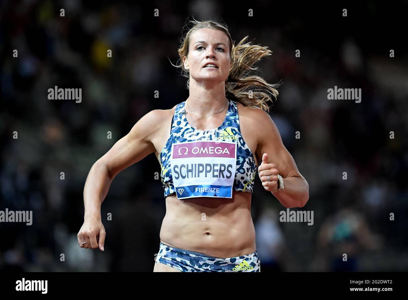 FLORENCE, ITALY - JUNE 10: Dafne Schippers of the Netherlands competing ...