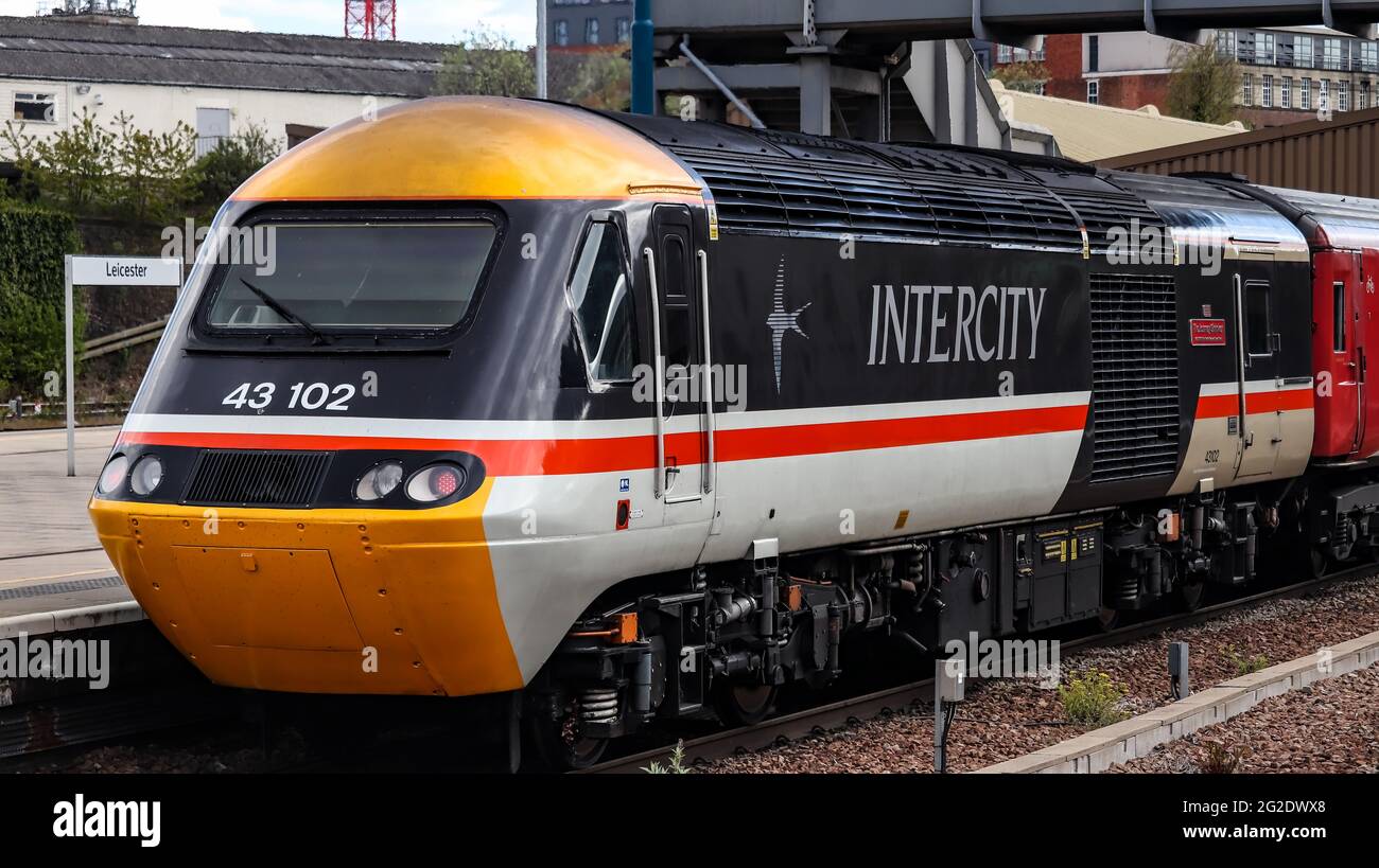 EMR HST 43102 at the rear of the train at Leicester Stock Photo - Alamy
