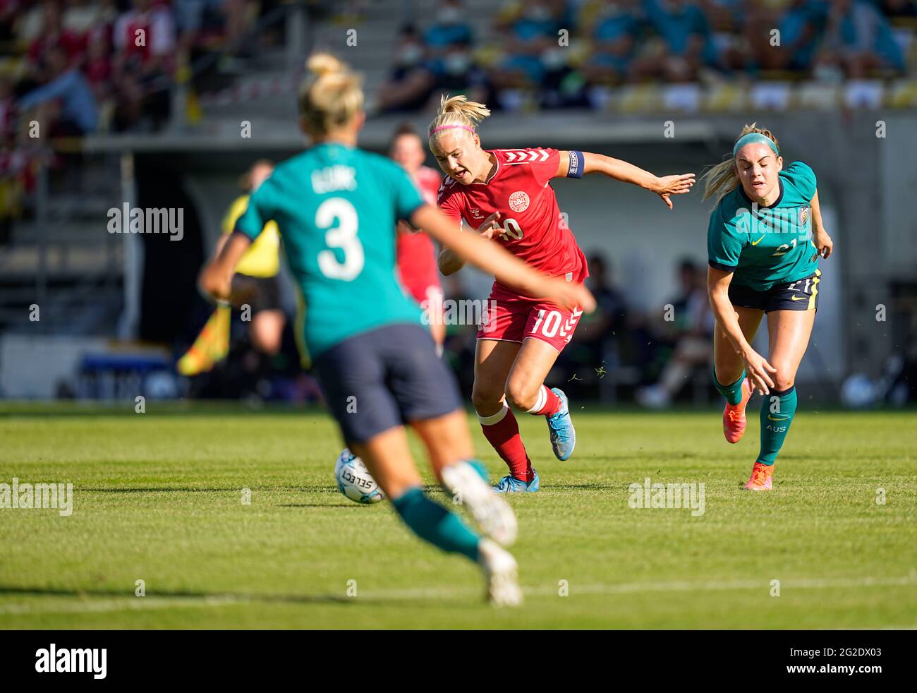 Horsens Stadium, Horsens, Denmark. 10th June, 2021. Denmark's Pernille ...