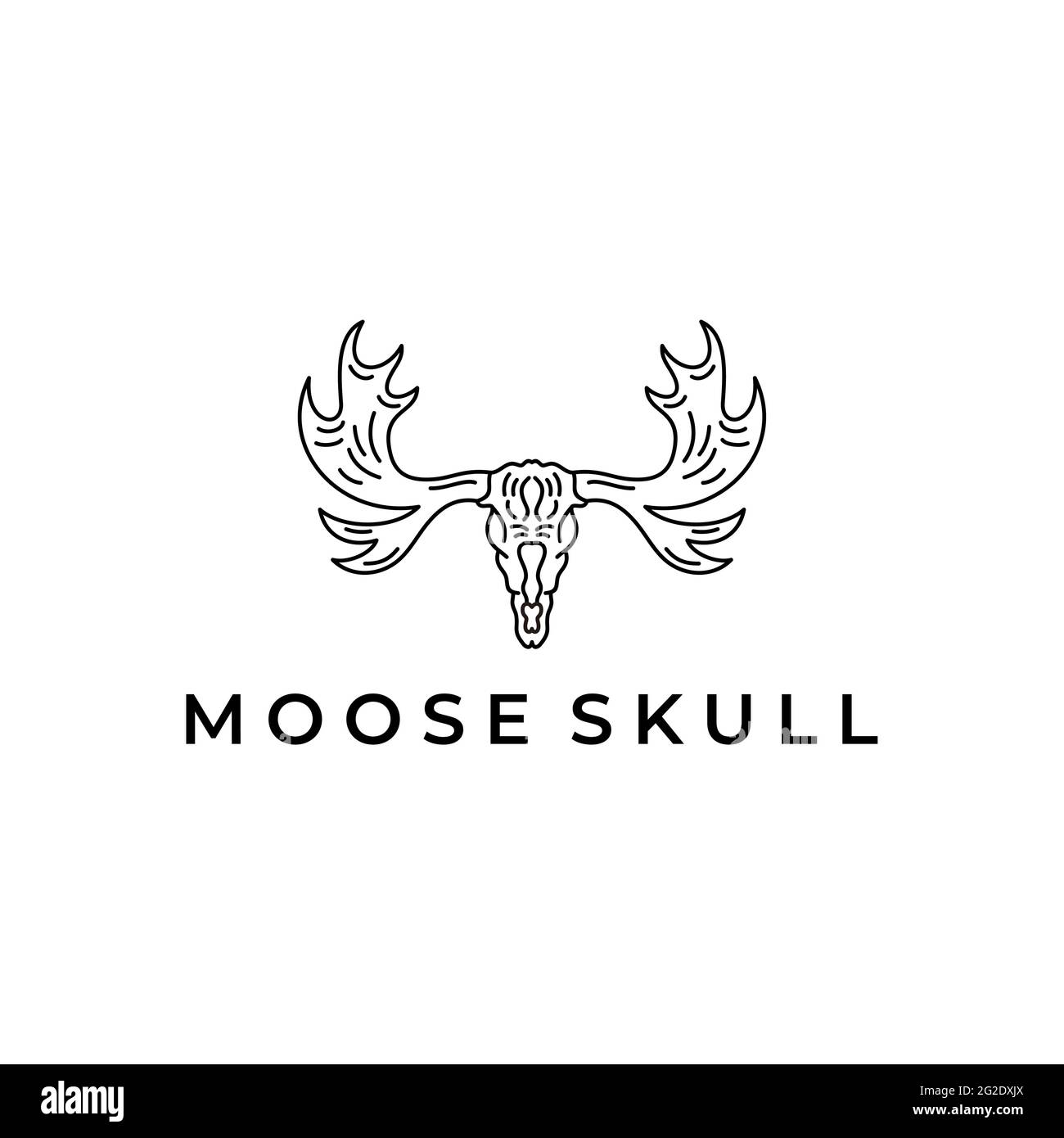 Moose Skull Vector