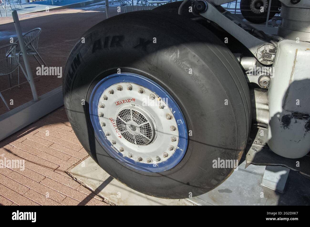 The landing gear of the British Airways Concorde supersonic passenger ...