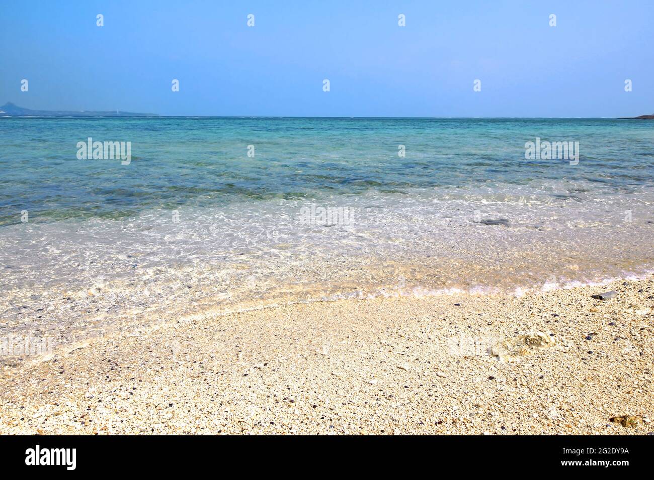 Beautiful Okinawan beach with clear water waves Stock Photo - Alamy