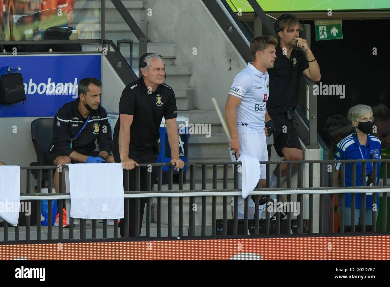 AMSTELVEEN, NETHERLANDS - JUNE 10: coach Shane McLeod of Belgium during ...