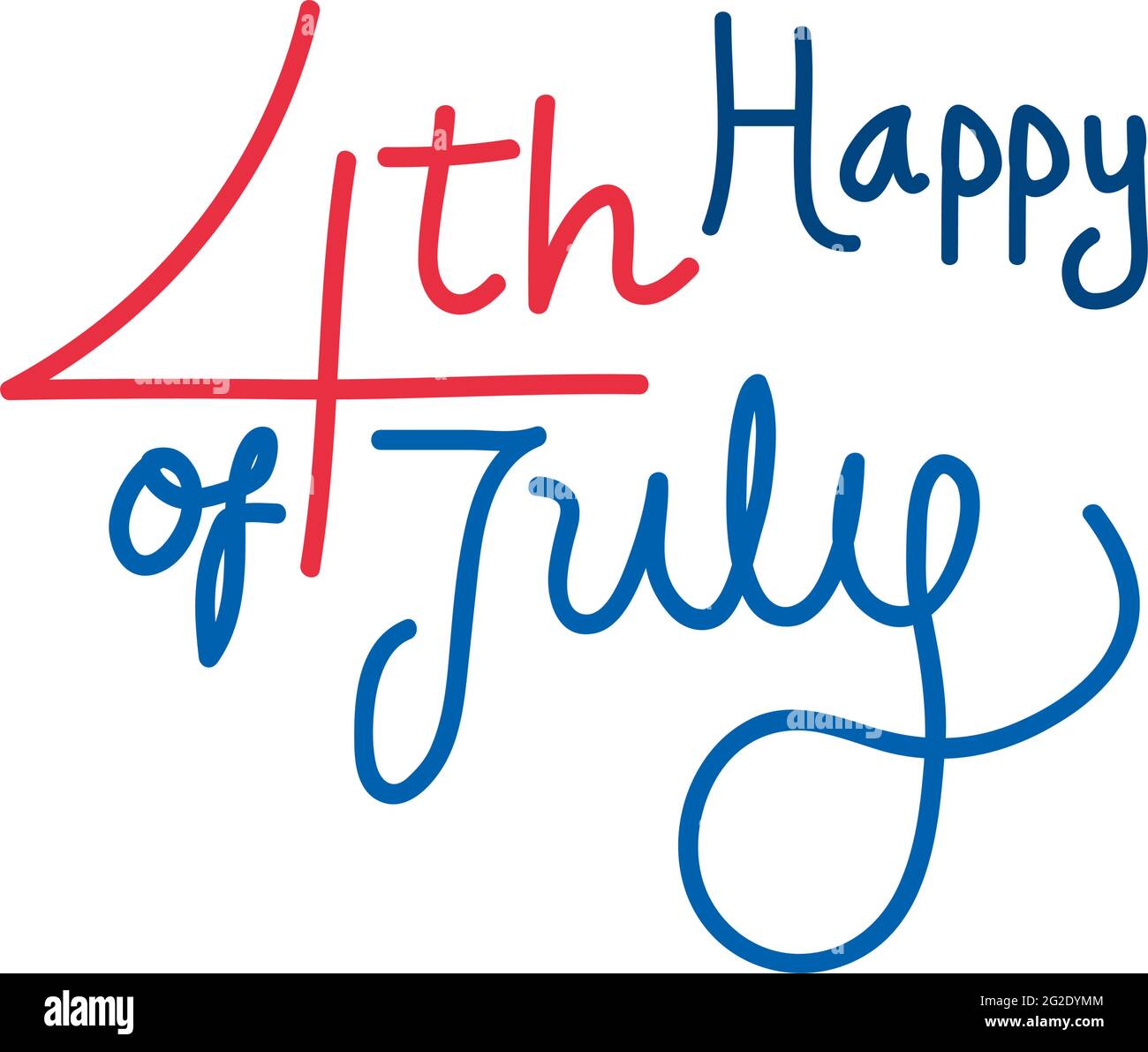 Happy july 4th th Cut Out Stock Images & Pictures - Alamy