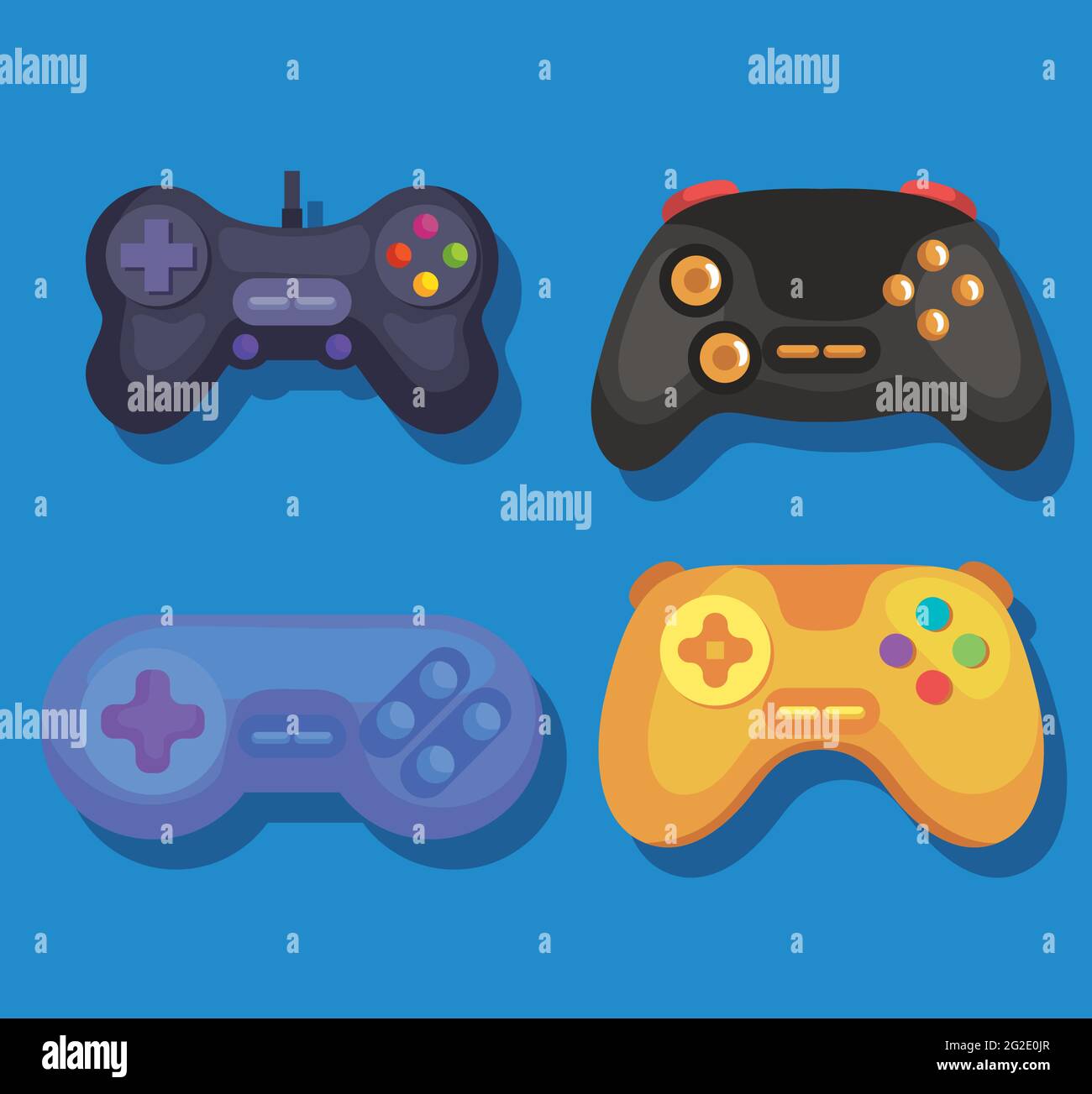 videogame controls icon set Stock Vector Image & Art - Alamy