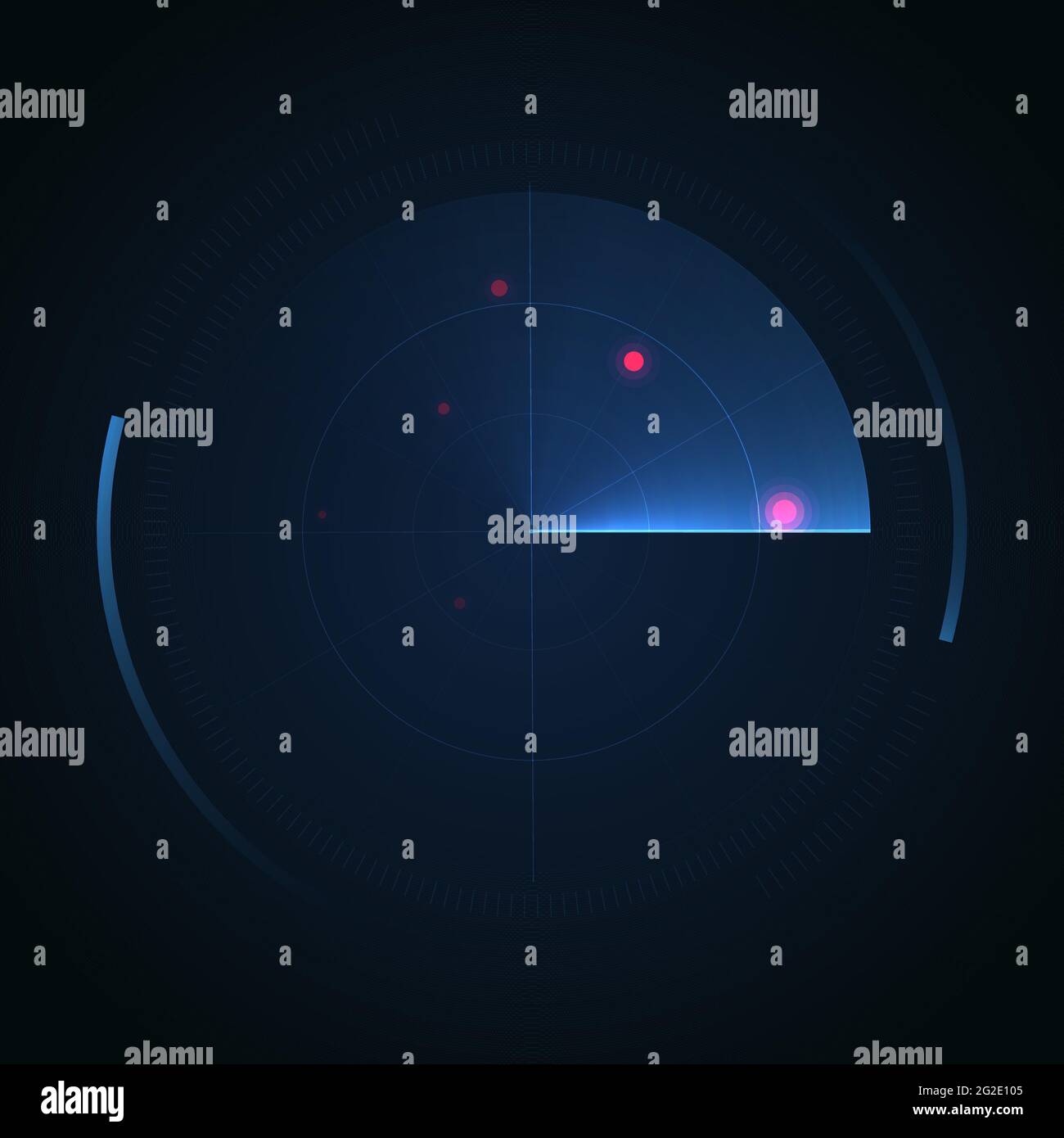 Radar Screen. Hud display. Vector Radar interface on dark background ...