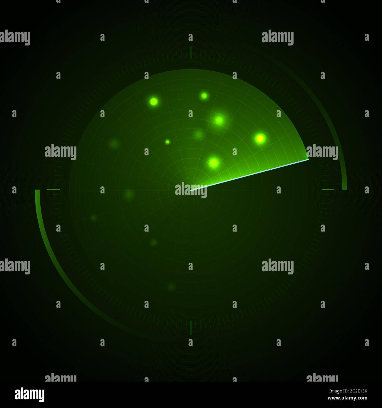 Radar Screen. Hud display. Vector Radar interface on dark background ...