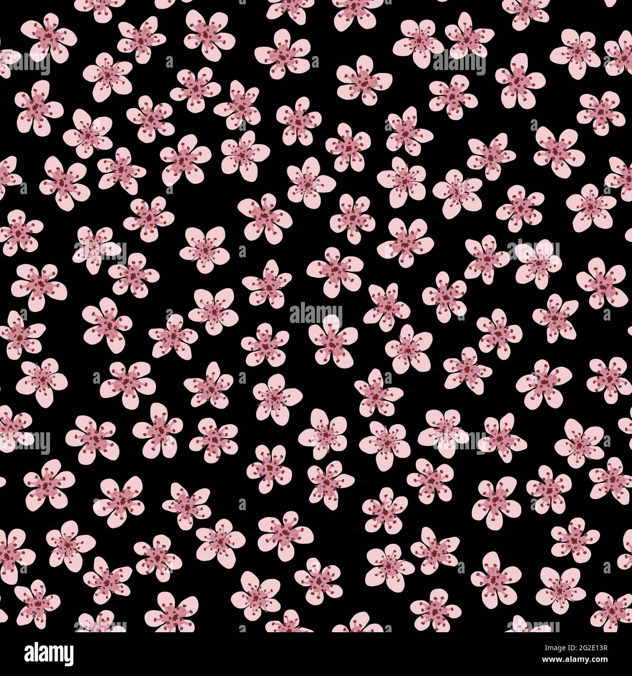 Seamless pattern with blossoming Japanese cherry sakura for fabric ...
