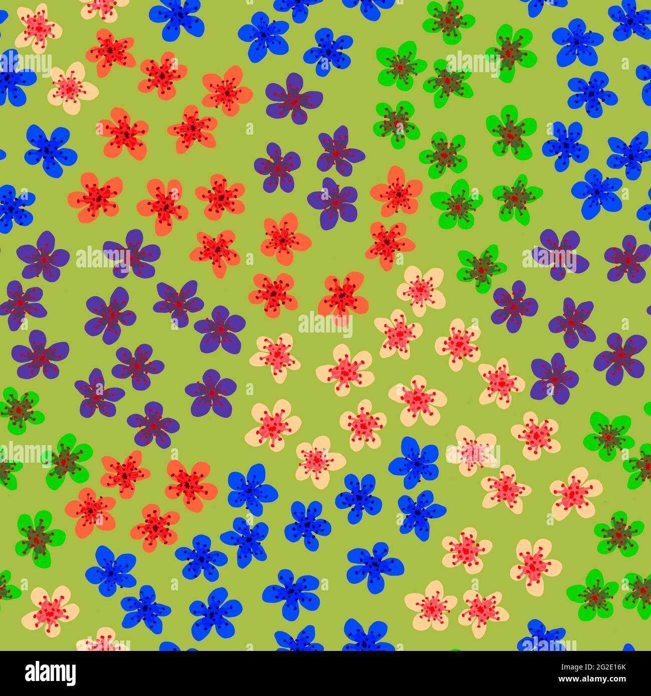 Seamless pattern with blossoming Japanese cherry sakura for fabric ...