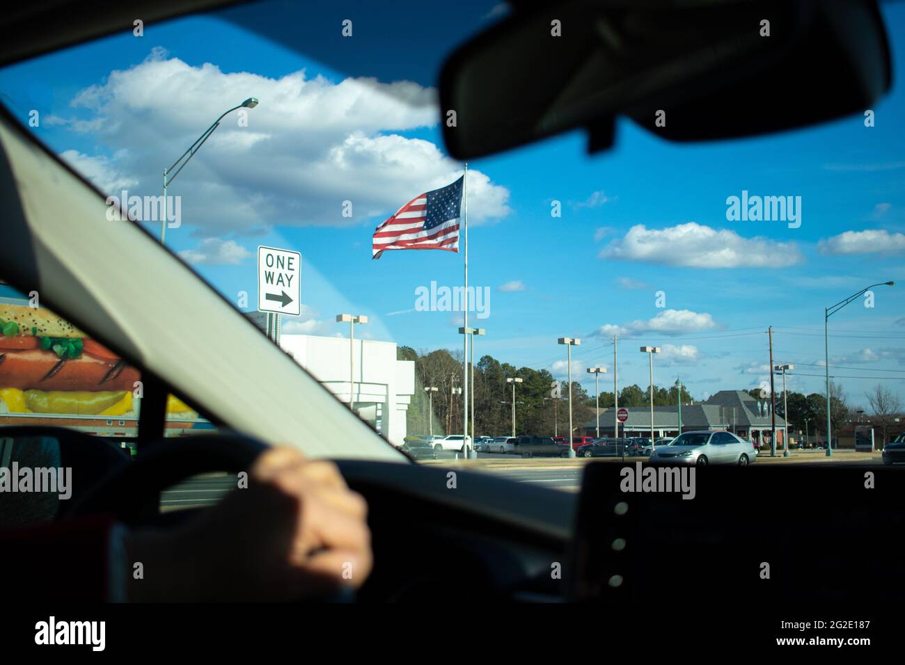 American flag car hi-res stock photography and images - Alamy