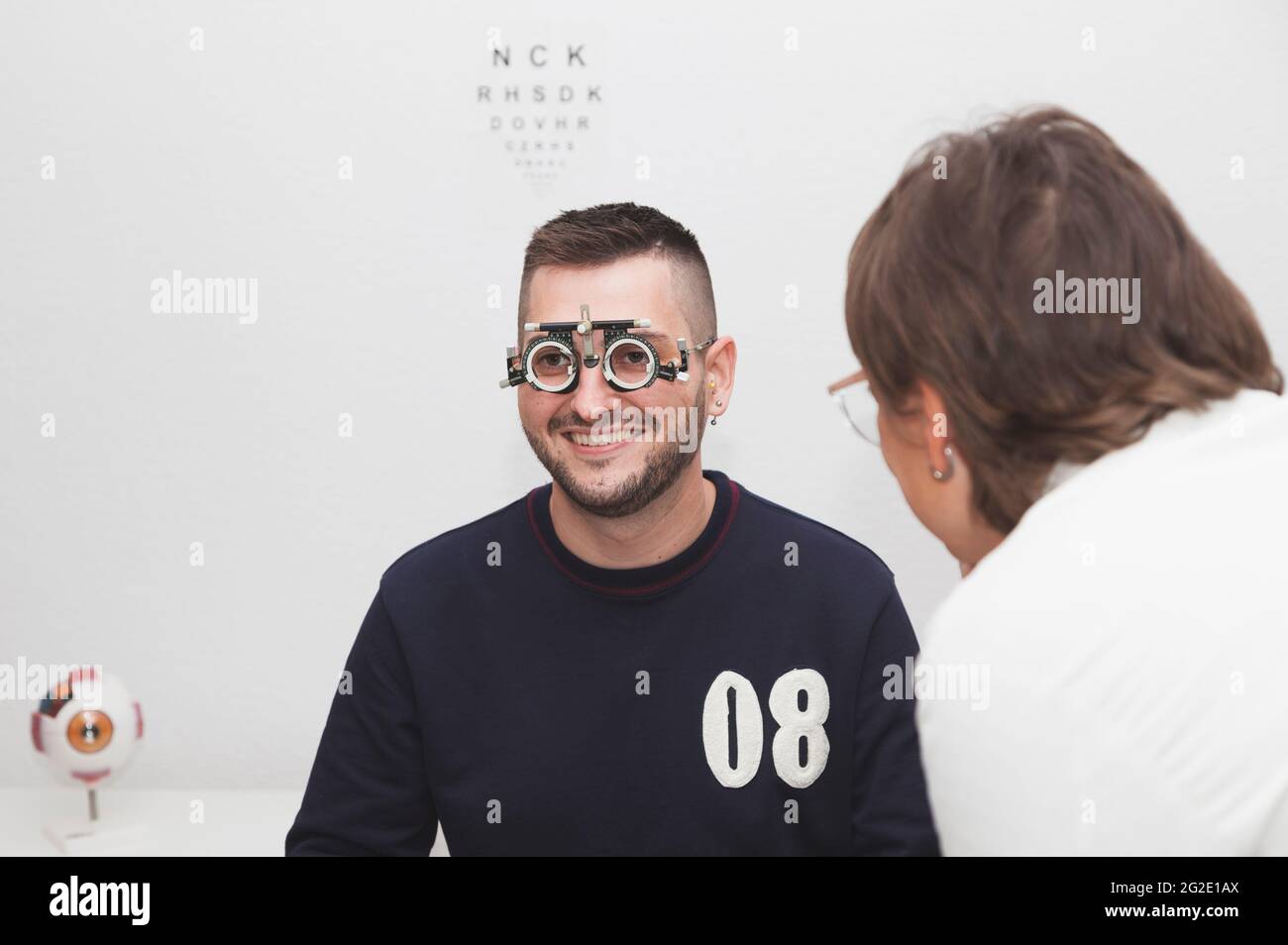Optician eye test letters hi-res stock photography and images - Alamy
