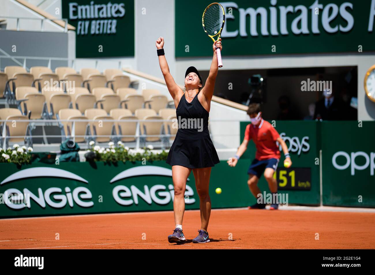 Desirae Krawczyk of the United States after winning the Mixed Doubles ...