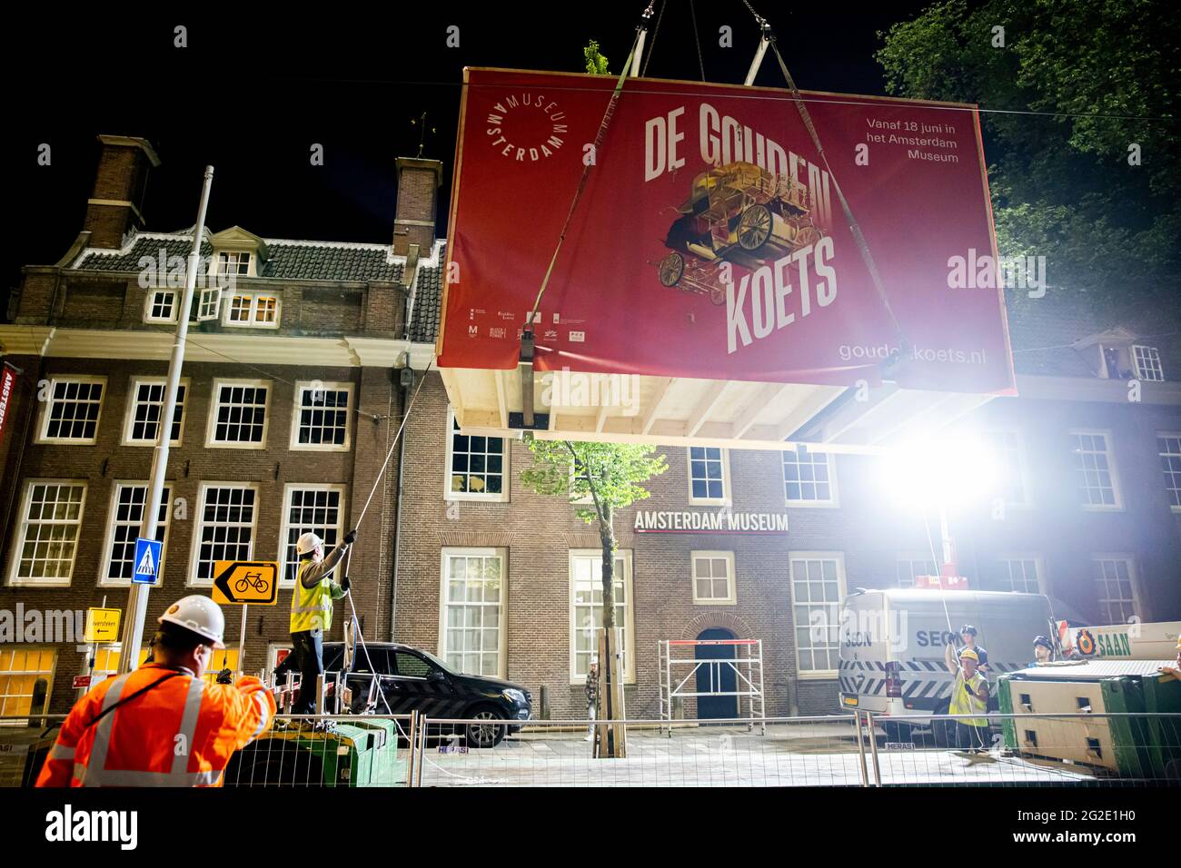 Amsterdam, Netherlands. 10th June, 2021. The golden coach of the Dutch ...