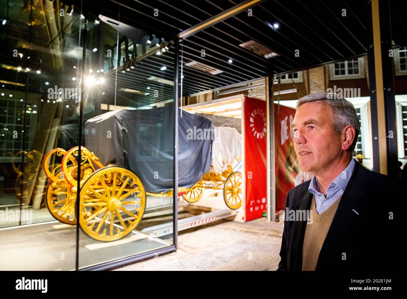 Amsterdam, Netherlands. 10th June, 2021. The golden coach of the Dutch ...