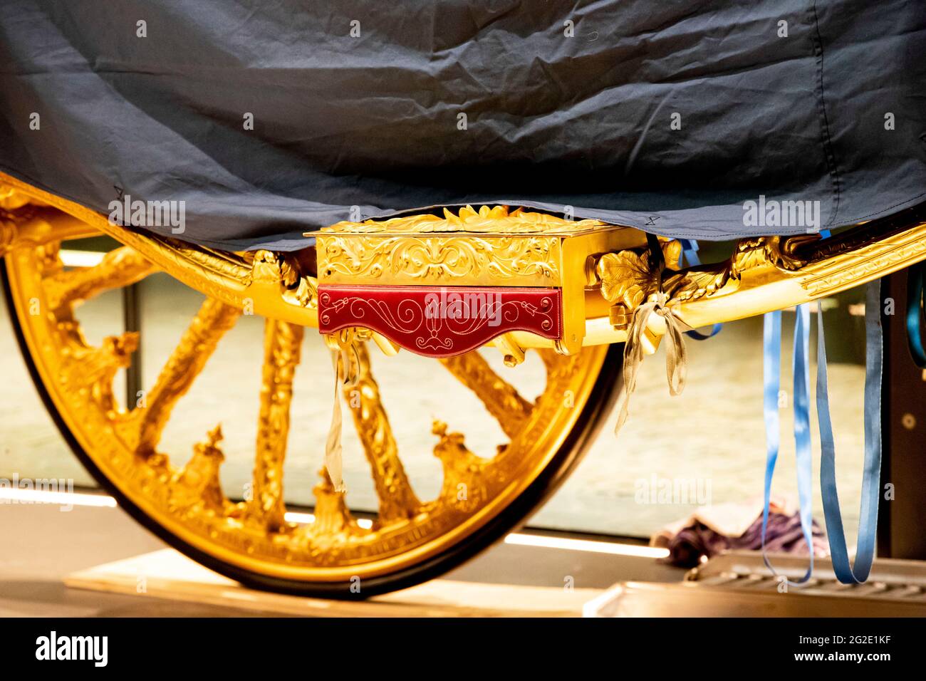 Amsterdam, Netherlands. 10th June, 2021. The golden coach of the Dutch ...