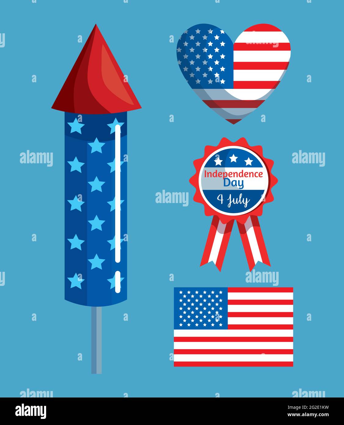 Independence day icon set Stock Vector Image & Art - Alamy
