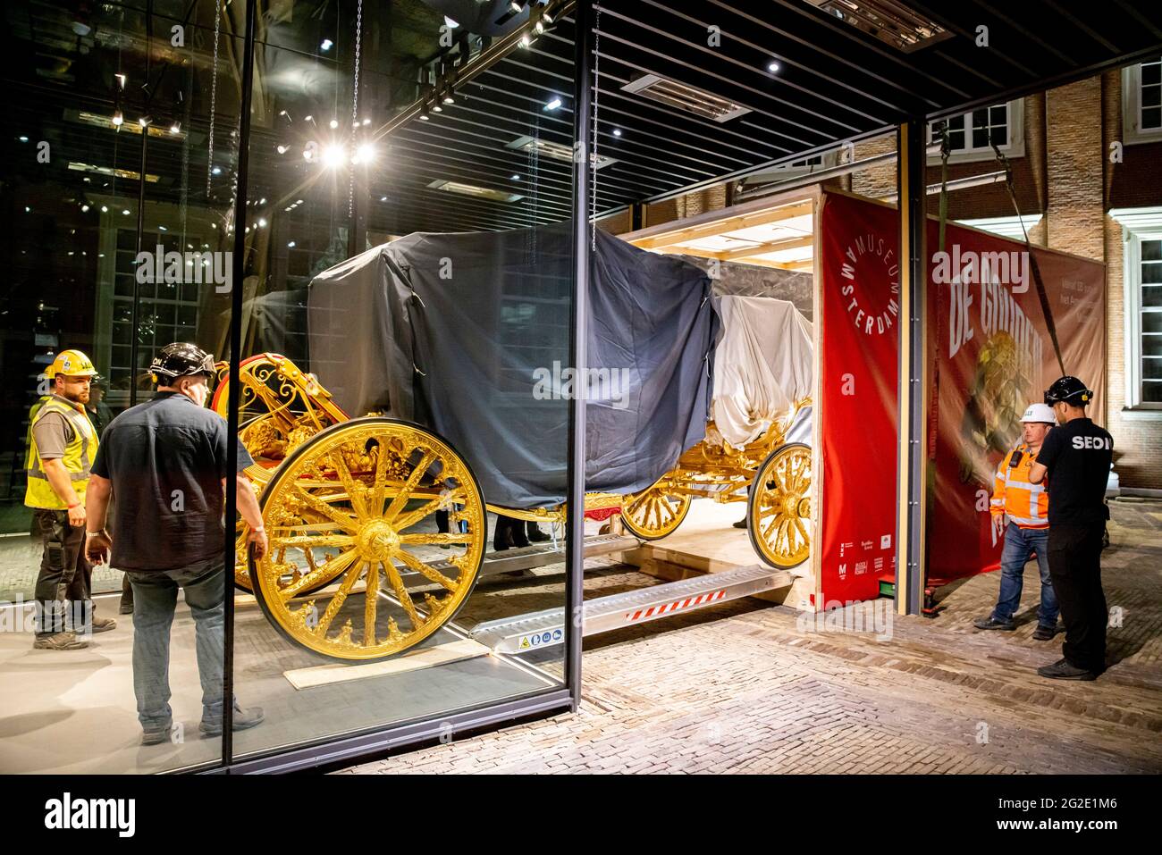Amsterdam, Netherlands. 10th June, 2021. The golden coach of the Dutch ...