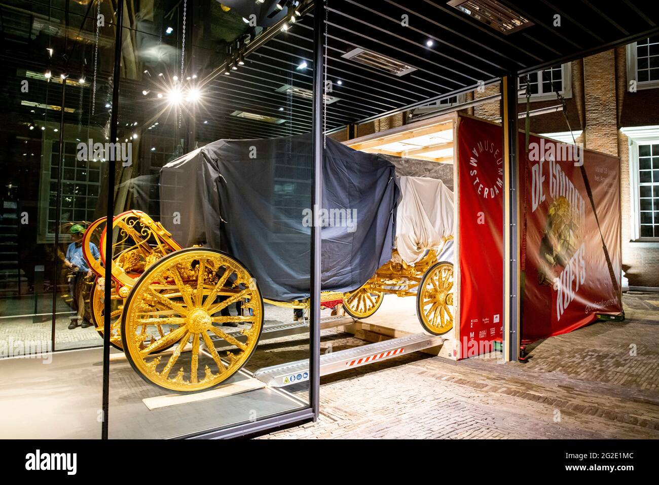 Amsterdam, Netherlands. 10th June, 2021. The golden coach of the Dutch ...