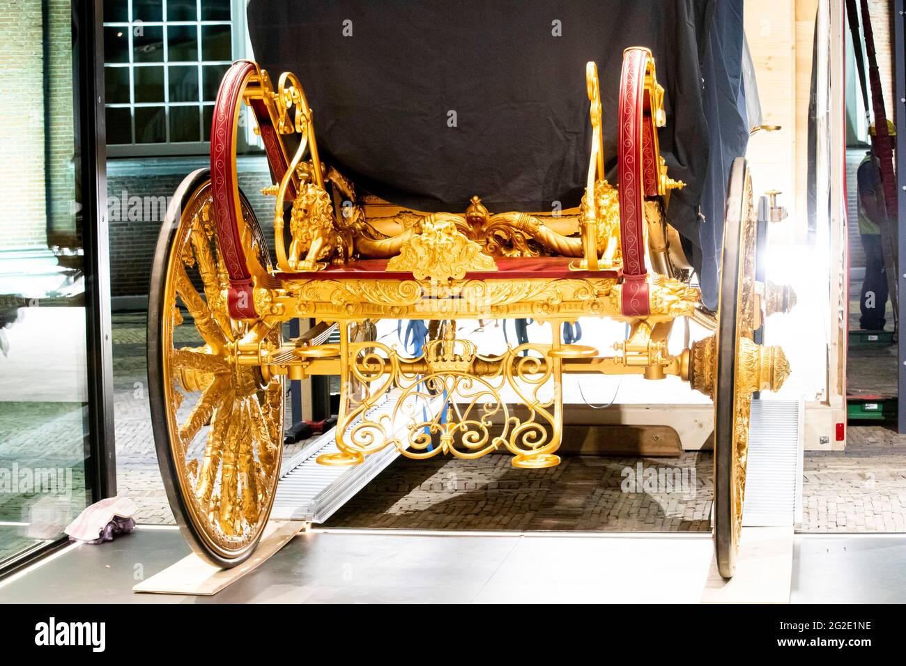 Amsterdam, Netherlands. 10th June, 2021. The golden coach of the Dutch ...