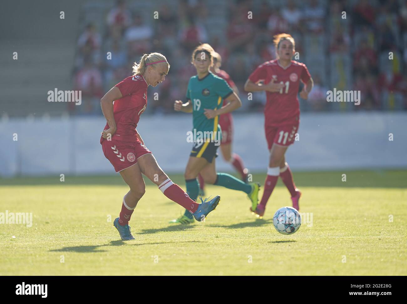 Horsens Stadium, Horsens, Denmark. 10th June, 2021. Denmark's Rikke ...